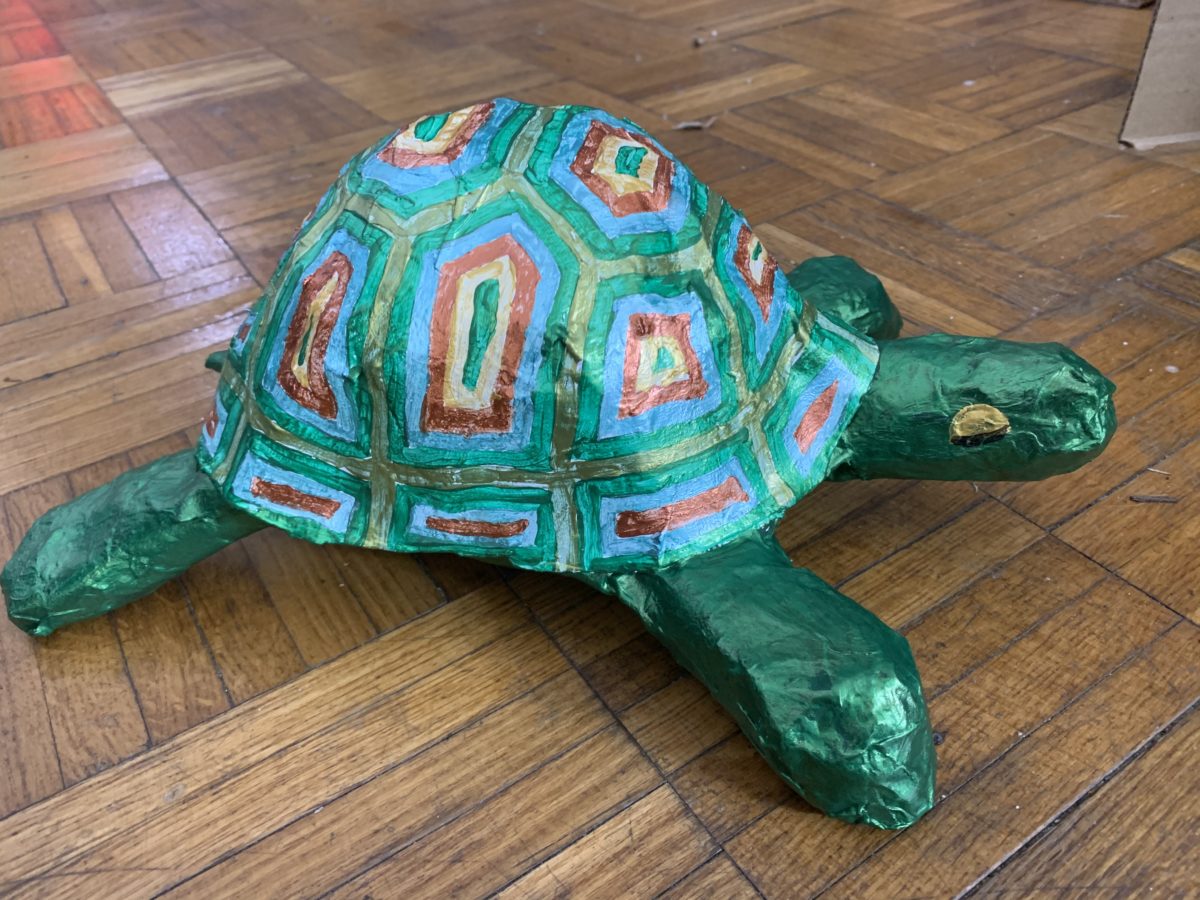 Sleepy Paper Mache Turtle #2 - Paper mâché , in A+ Discount Art, Papier ...